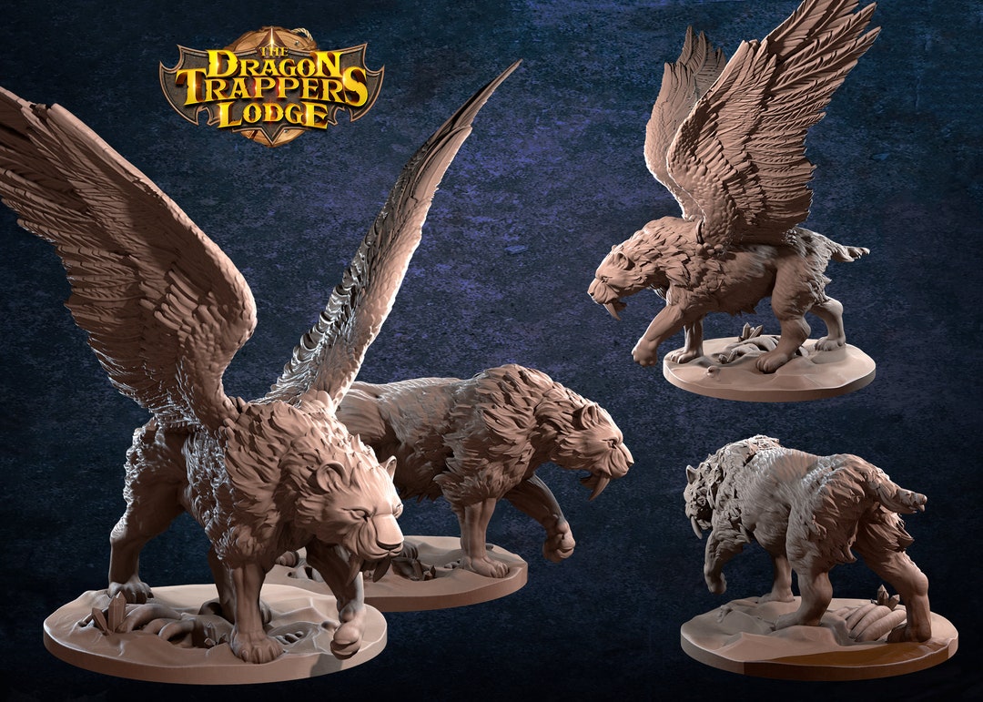 Sabertooth Miniature Tabletop RPG Miniature Dragon Trappers Lodge ...