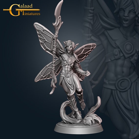 Male Fairy Miniature Tabletop RPG Miniature Galaad - Etsy