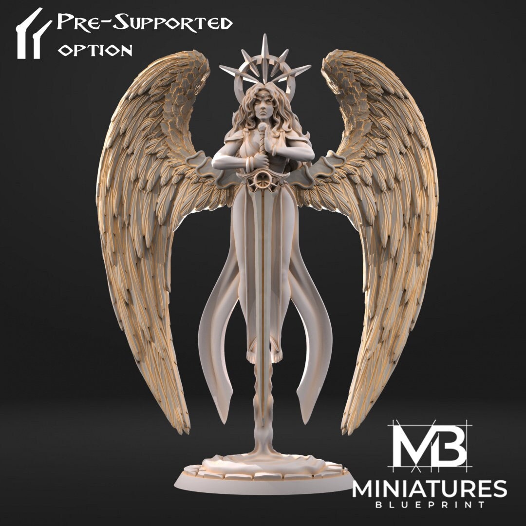 Guardian Angel Miniature, Saphiel Tabletop RPG Miniature Miniatures ...