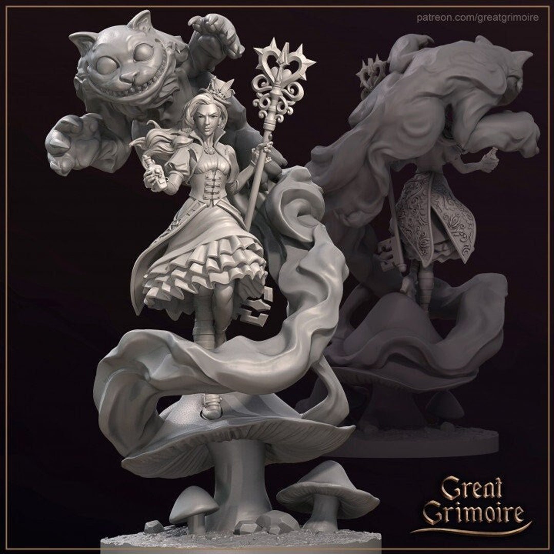 Alice in Wonderland Miniature | Tabletop RPG Miniature | Great Grimoire ...