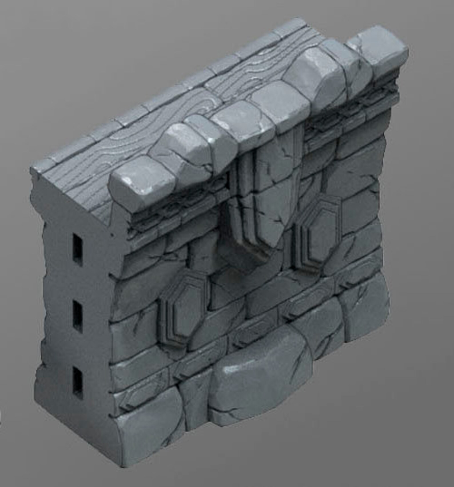 Dwarf Wall Modular Terrain Scenery | Makers Anvil | Roleplaying 3D ...