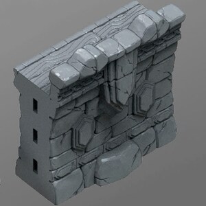 Dwarf Wall Modular Terrain Scenery | Makers Anvil | Roleplaying 3D ...