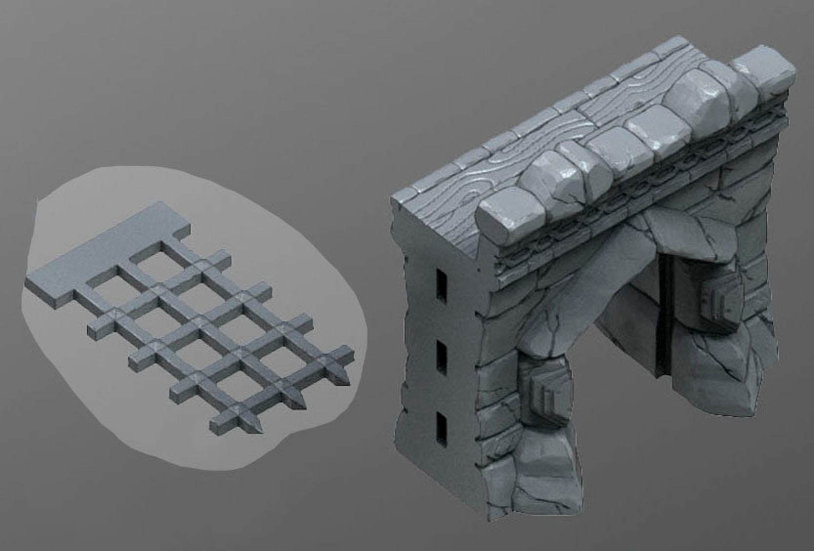 Dwarf Wall Modular Terrain Scenery | Makers Anvil | Roleplaying 3D ...