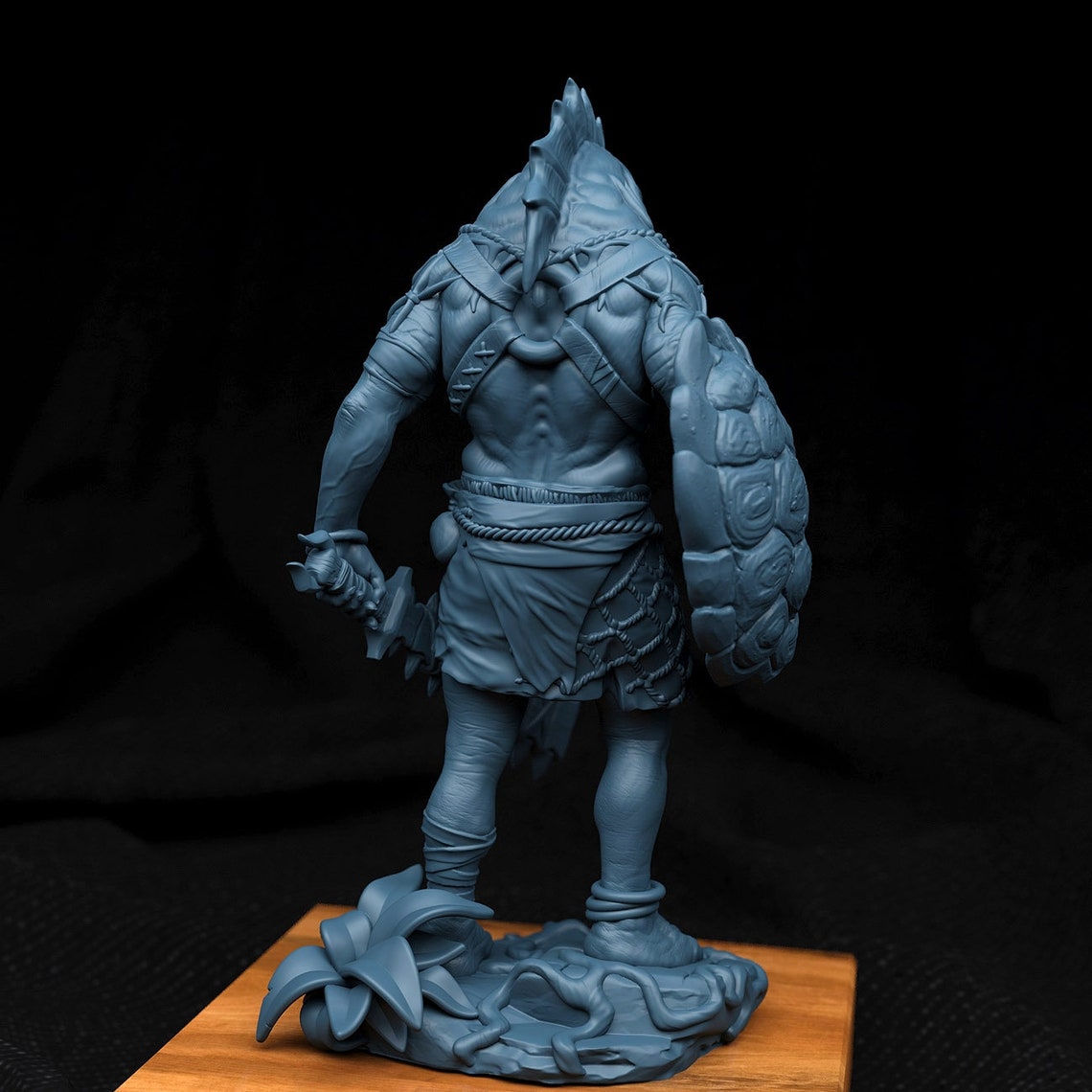 Fishman Warrior Miniature Tabletop RPG Miniature Creature - Etsy
