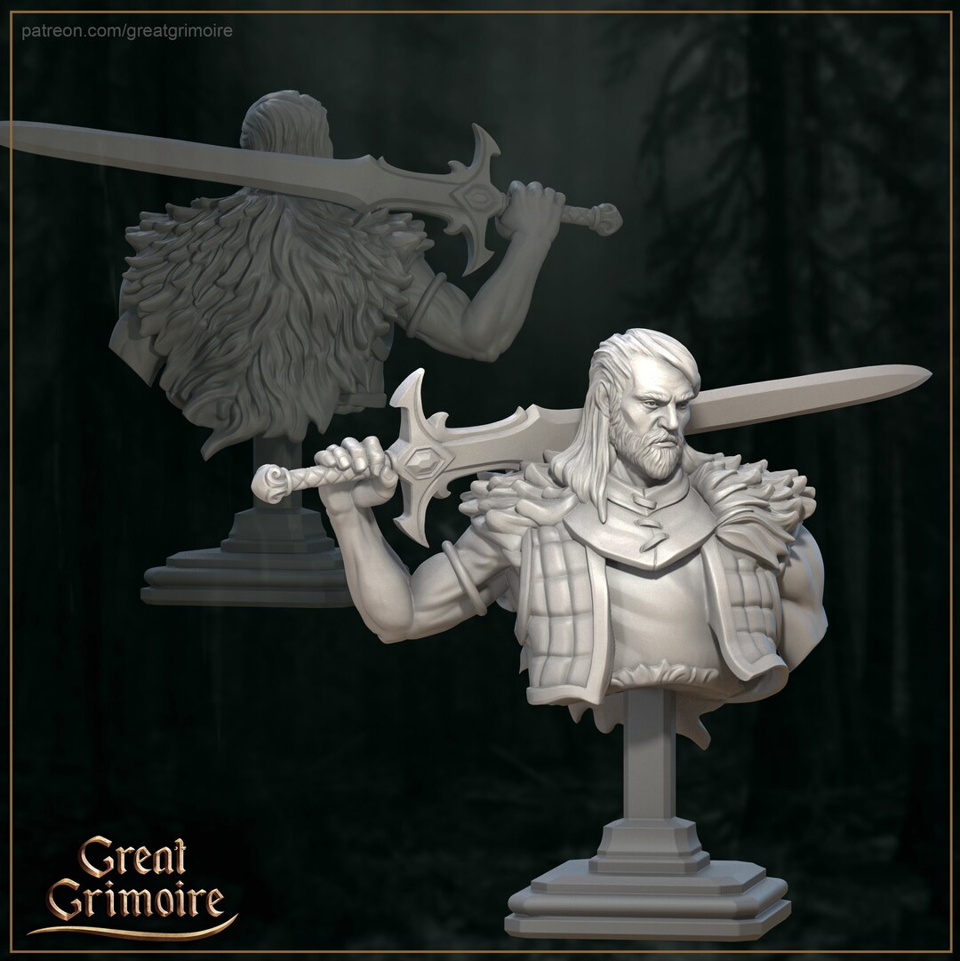 Monster Hunter Bust Tabletop RPG Miniature Great Grimoire Roleplaying ...