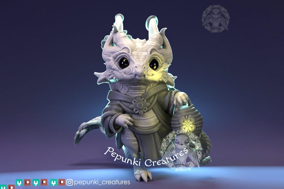 Dragoncito Miniature | Tabletop RPG Miniature | Pepunki Creatures ...