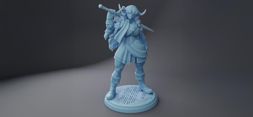 Female Minotaur Miniature, Maisie | Twin Goddess Miniatures | Tabletop ...