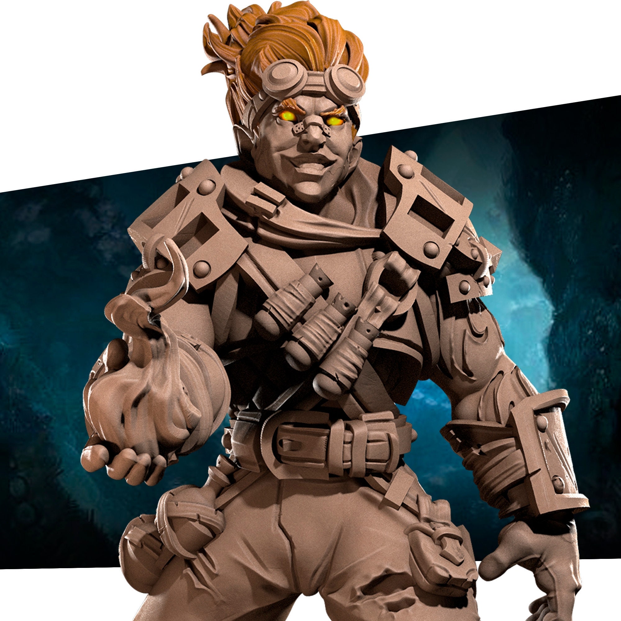 Fire Genasi Artificer Miniature Tabletop RPG Miniature - Etsy