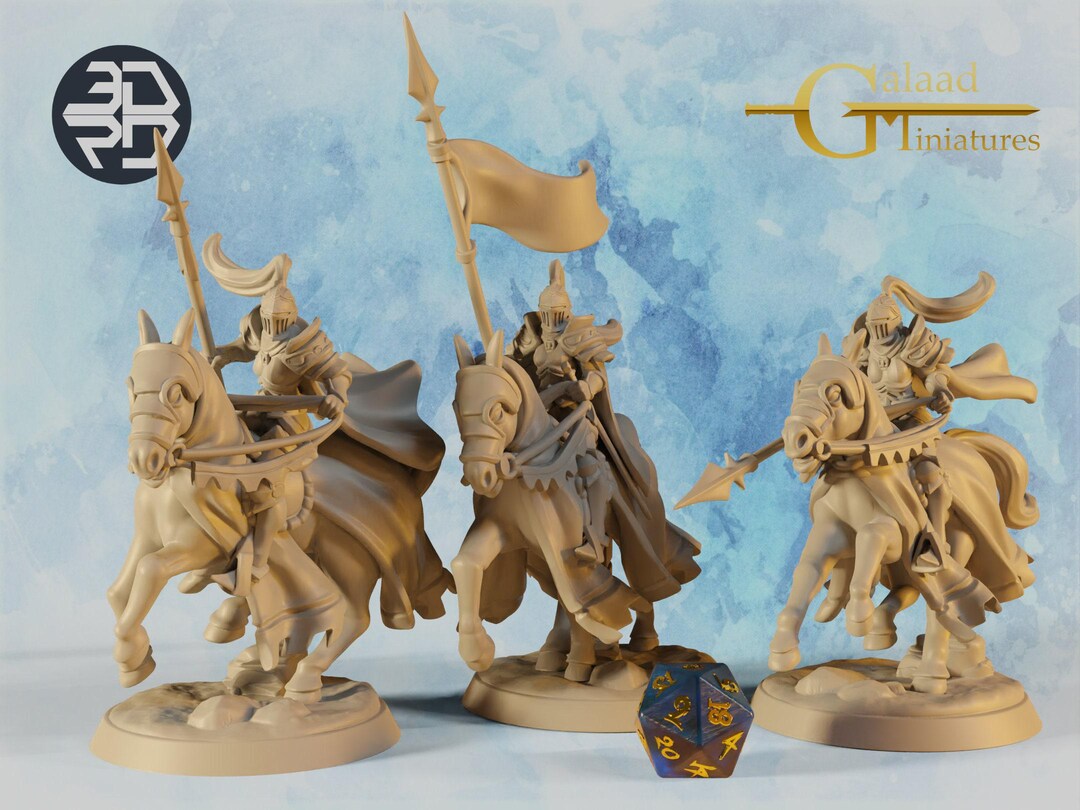 Female Rider Knight Miniature | Tabletop RPG Miniature | Galaad ...