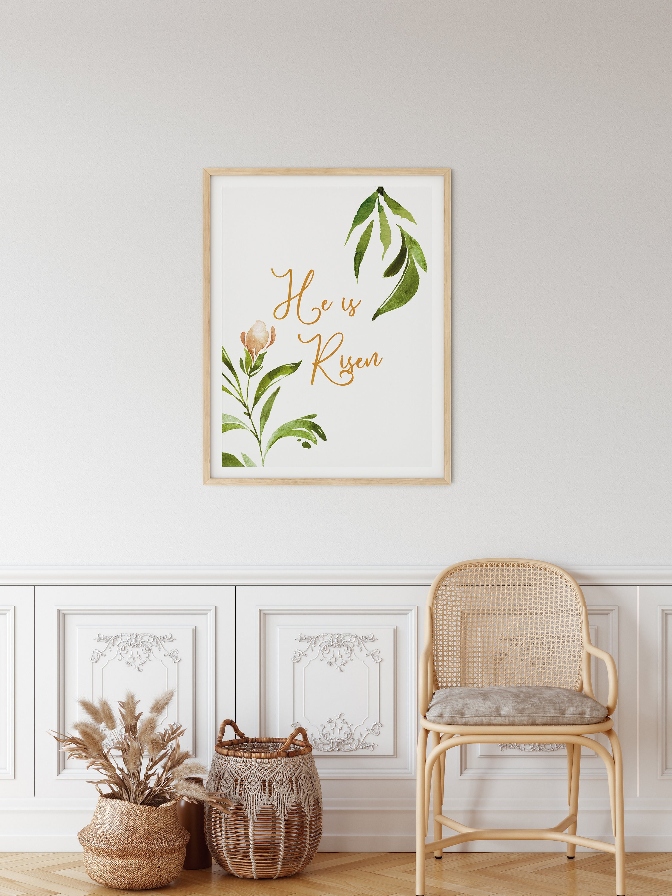 He is Risen Christian Easter Printable, Matthew 28:6 Religious Easter ...