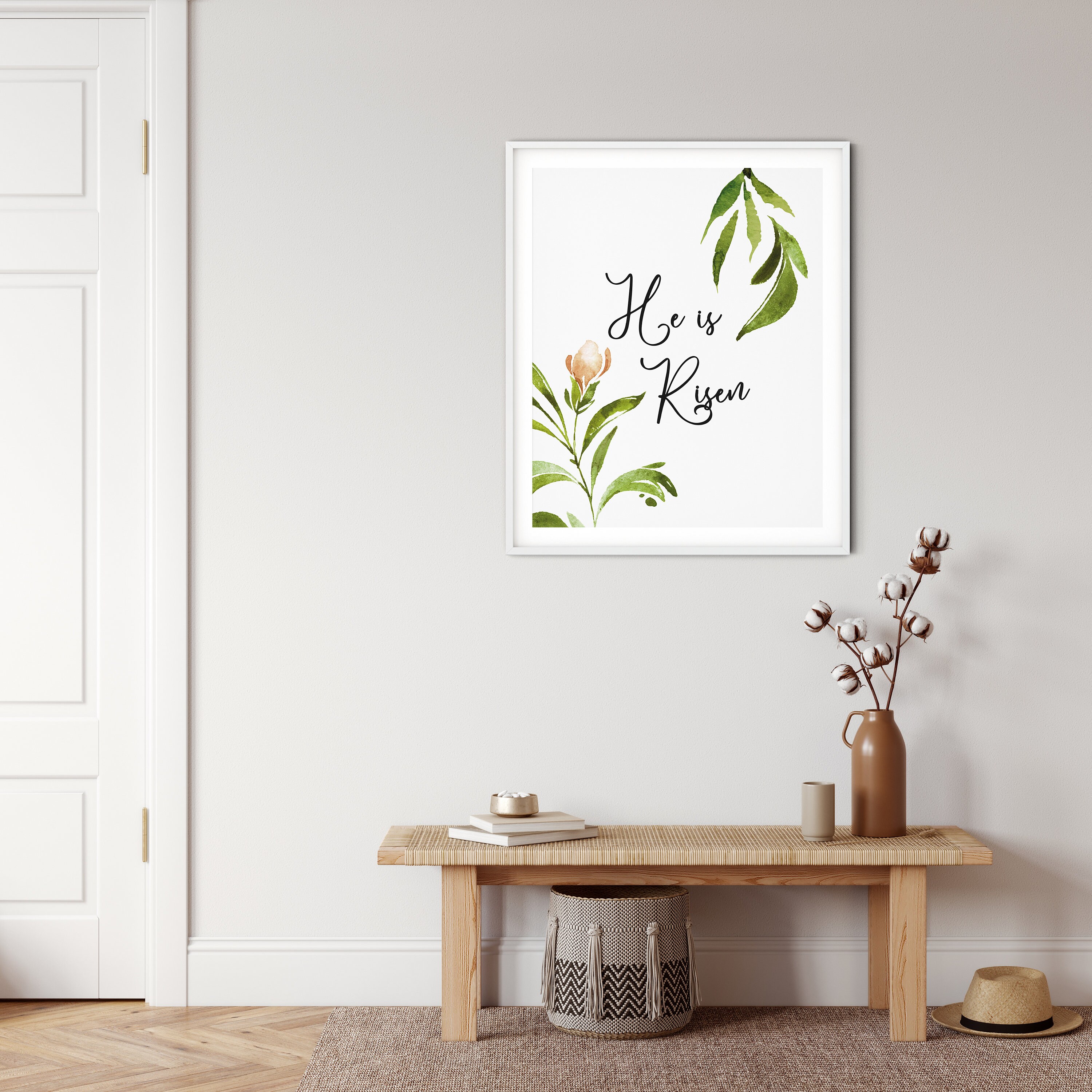 Digital File - He is Risen Printable, Matthew 28:6 Scripture Easter ...