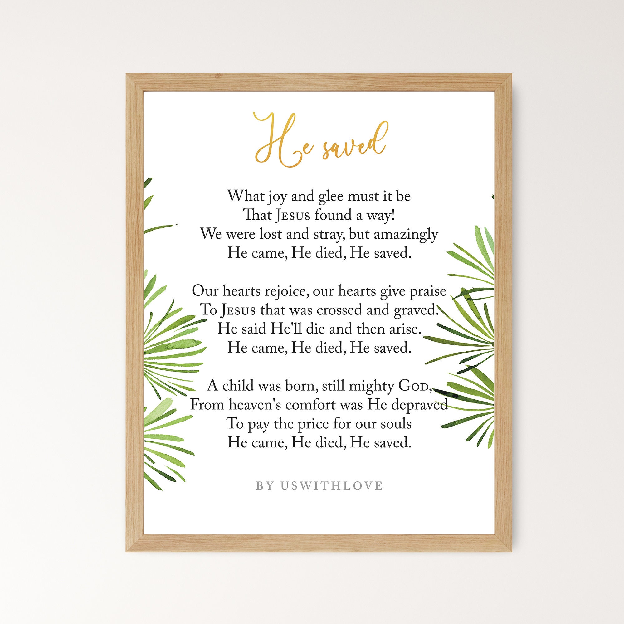 Original Christian Artwork Poem About Easter, Typography Printable Art ...
