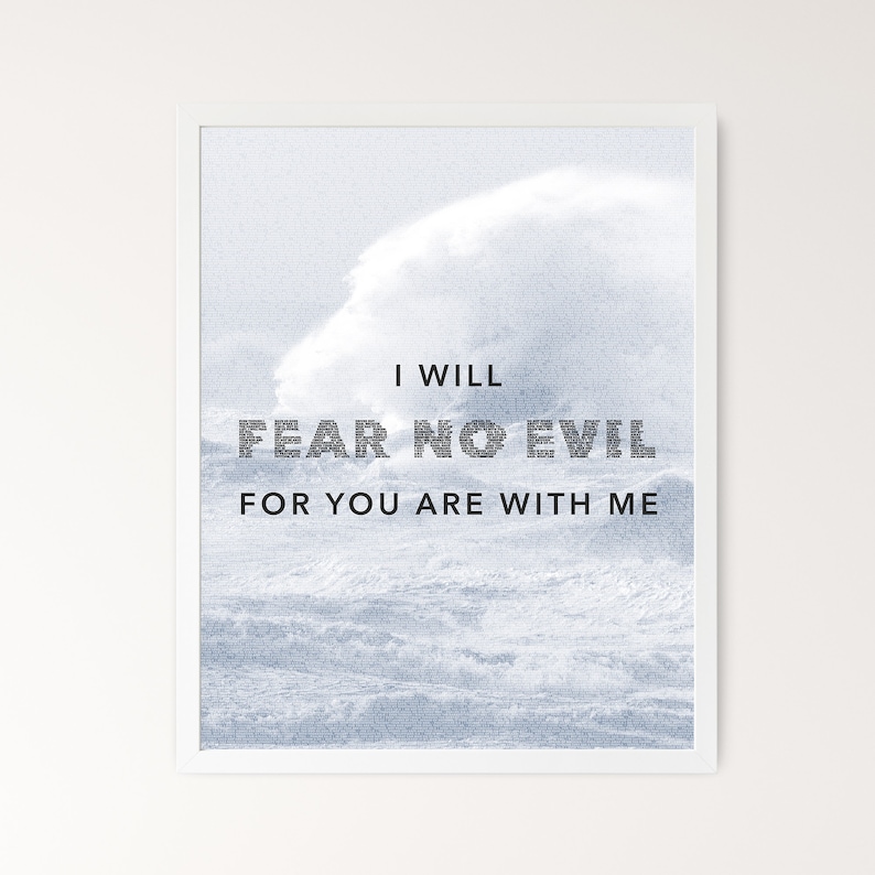 Psalm 23 Wall Art Bible Verse Print, Christian Scripture Modern ...