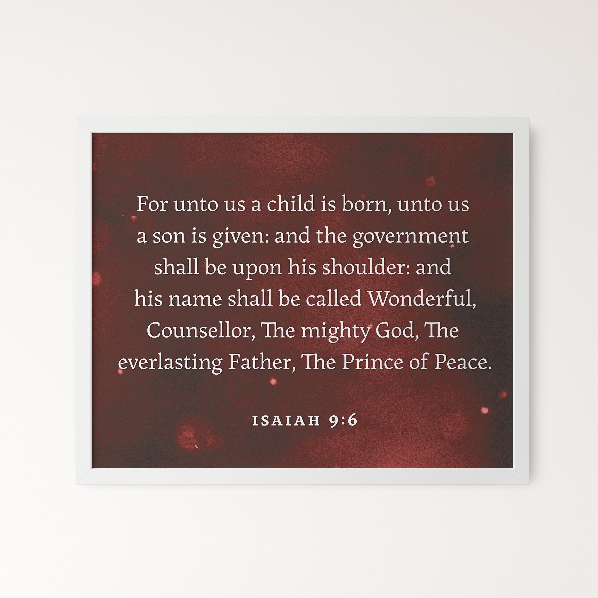 For Unto Us A Child is Born Printable Scripture, Christmas Christian ...