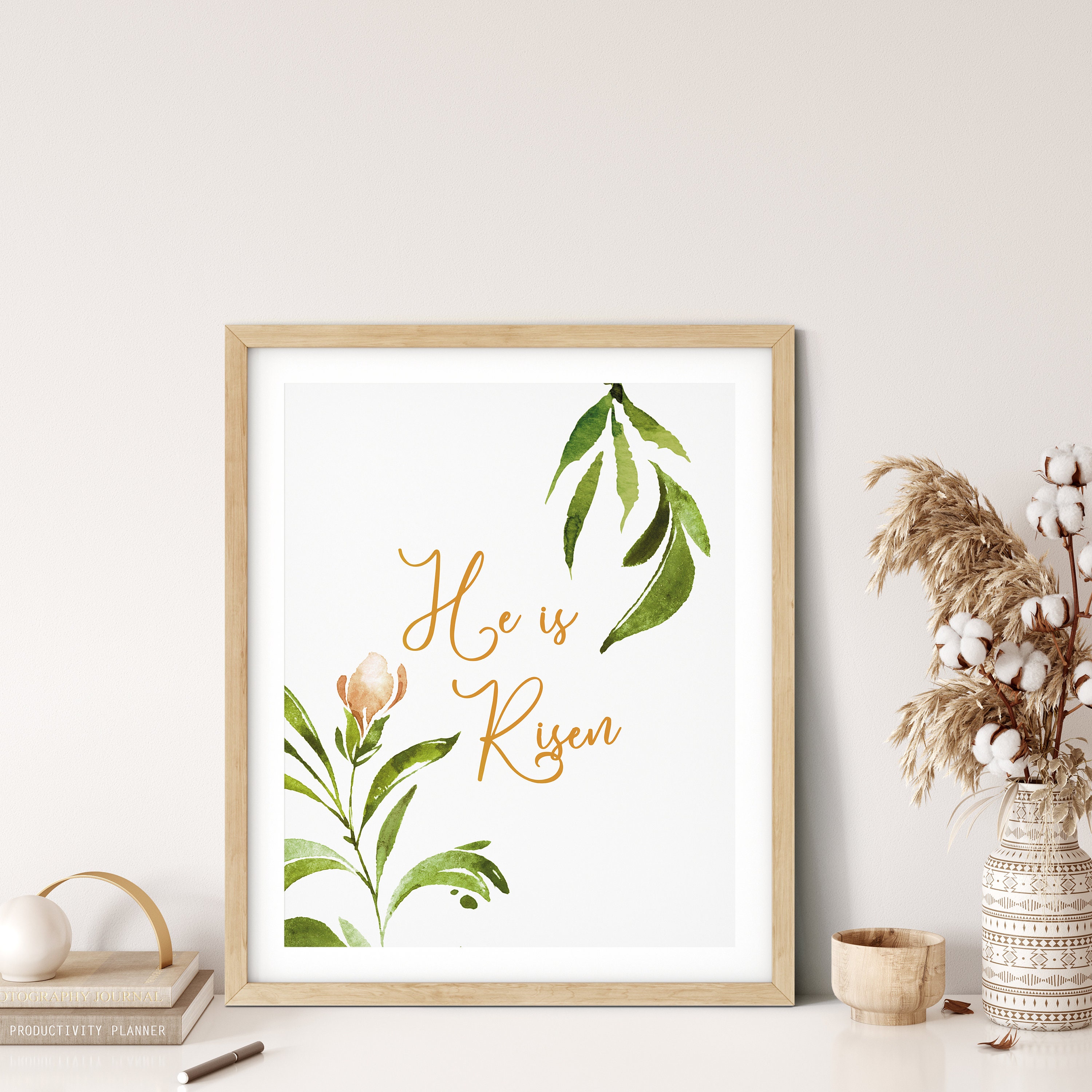 He is Risen Christian Easter Printable, Matthew 28:6 Religious Easter ...