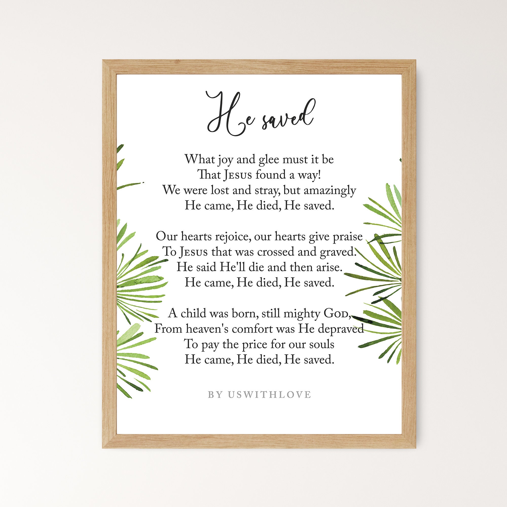 Christian Artwork Poem About Easter, Printable Easter Wall Art ...