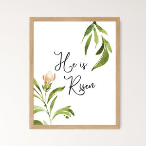 Digital File - He is Risen Printable, Matthew 28:6 Scripture Easter ...