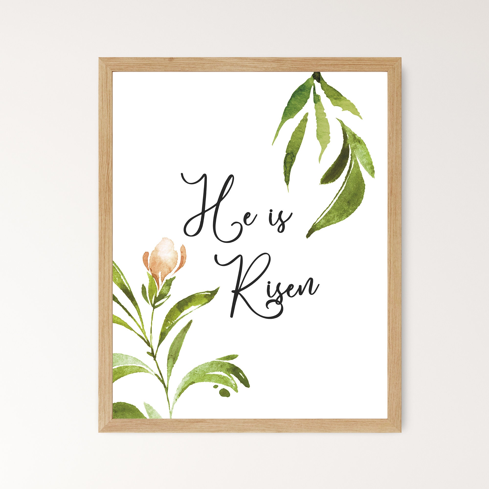 Digital File - He is Risen Printable, Matthew 28:6 Scripture Easter ...