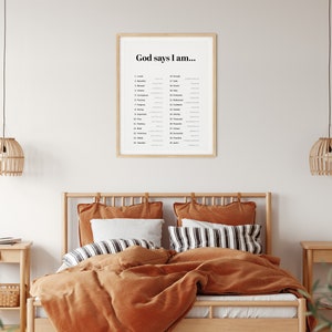 30 Daily Affirmations Wall Art With Bible Verses, Positive Affirmations ...