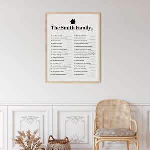 Custom Family Rules Christian Printable, Bible Verse House Rules Sign ...