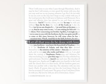 1 Corinthians 16:14 Let All That You Do Be in Love Bible Verse - Etsy