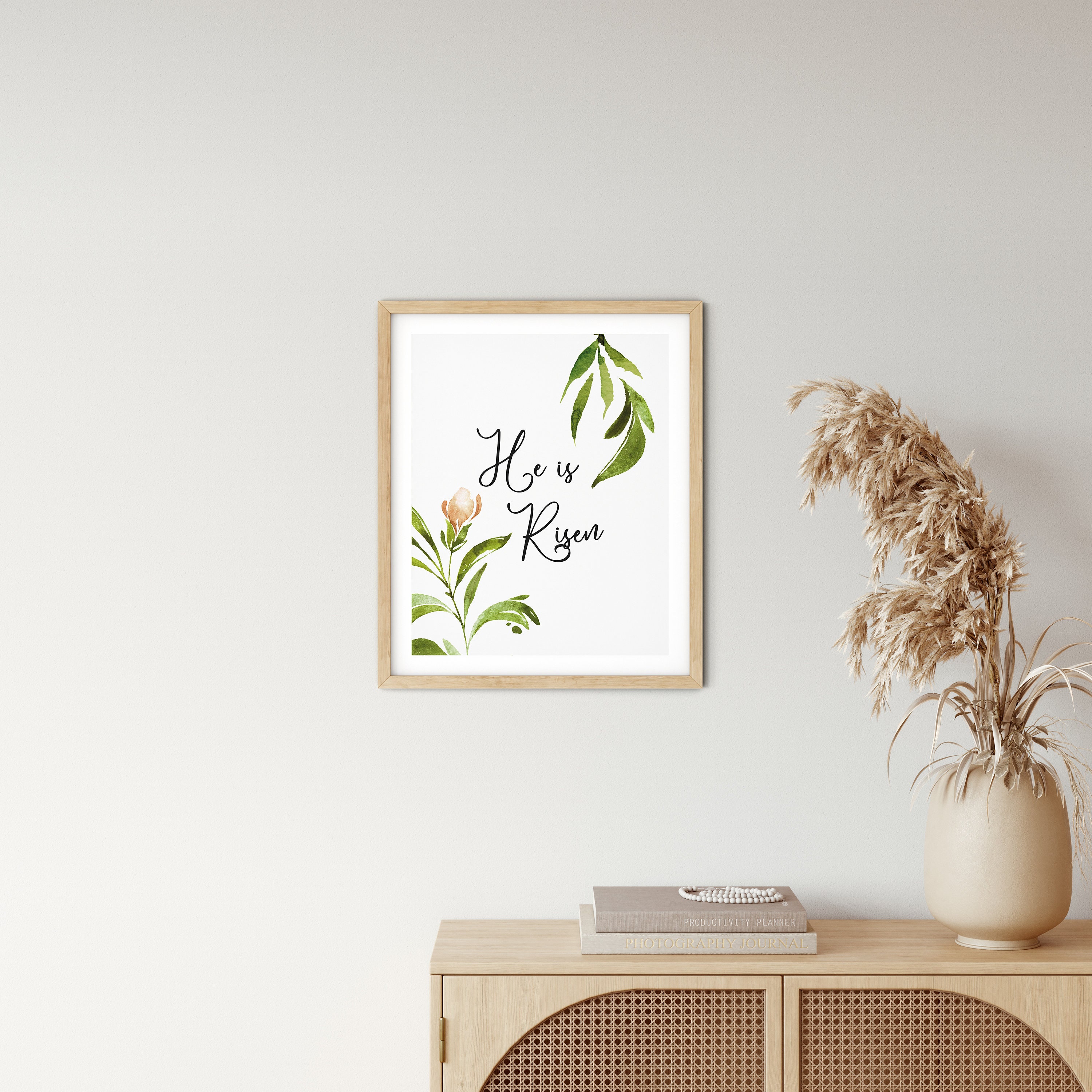 Digital File - He is Risen Printable, Matthew 28:6 Scripture Easter ...