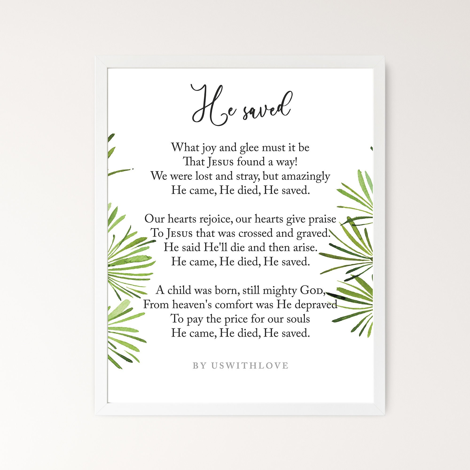 Christian Artwork Poem About Easter, Printable Easter Wall Art ...