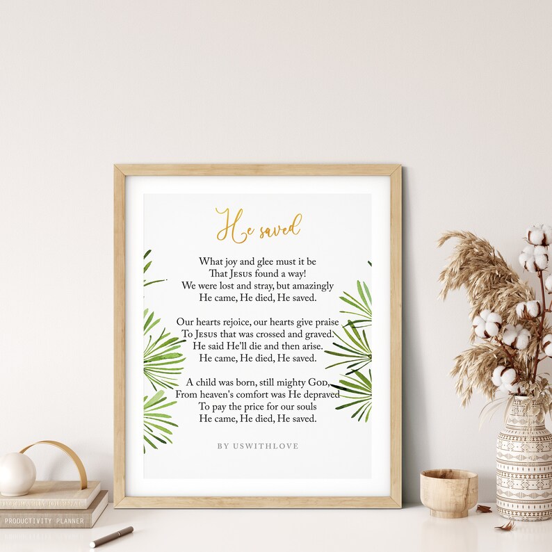 Original Christian Artwork Poem About Easter, Typography Printable Art ...