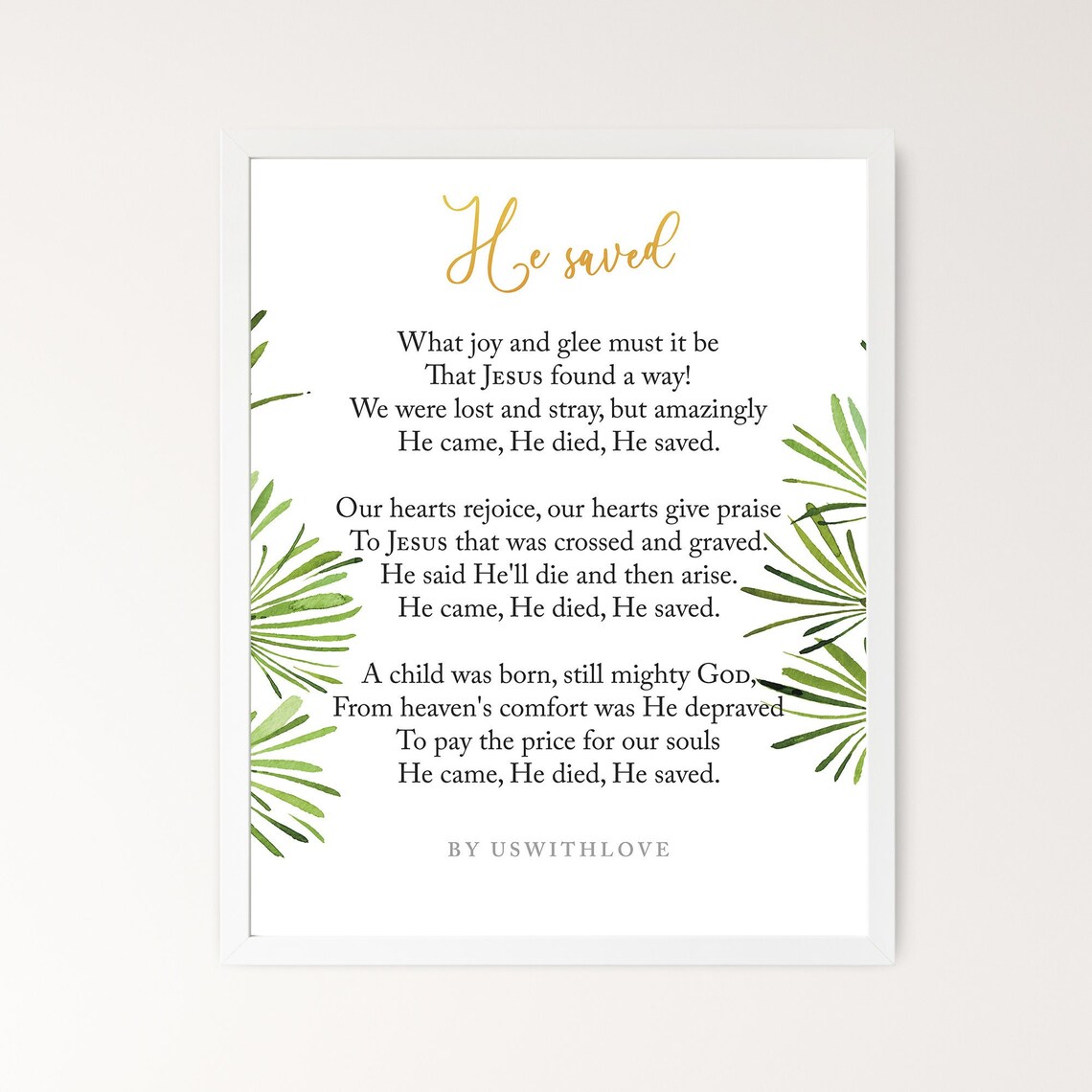 Original Christian Artwork Poem About Easter, Typography Printable Art ...
