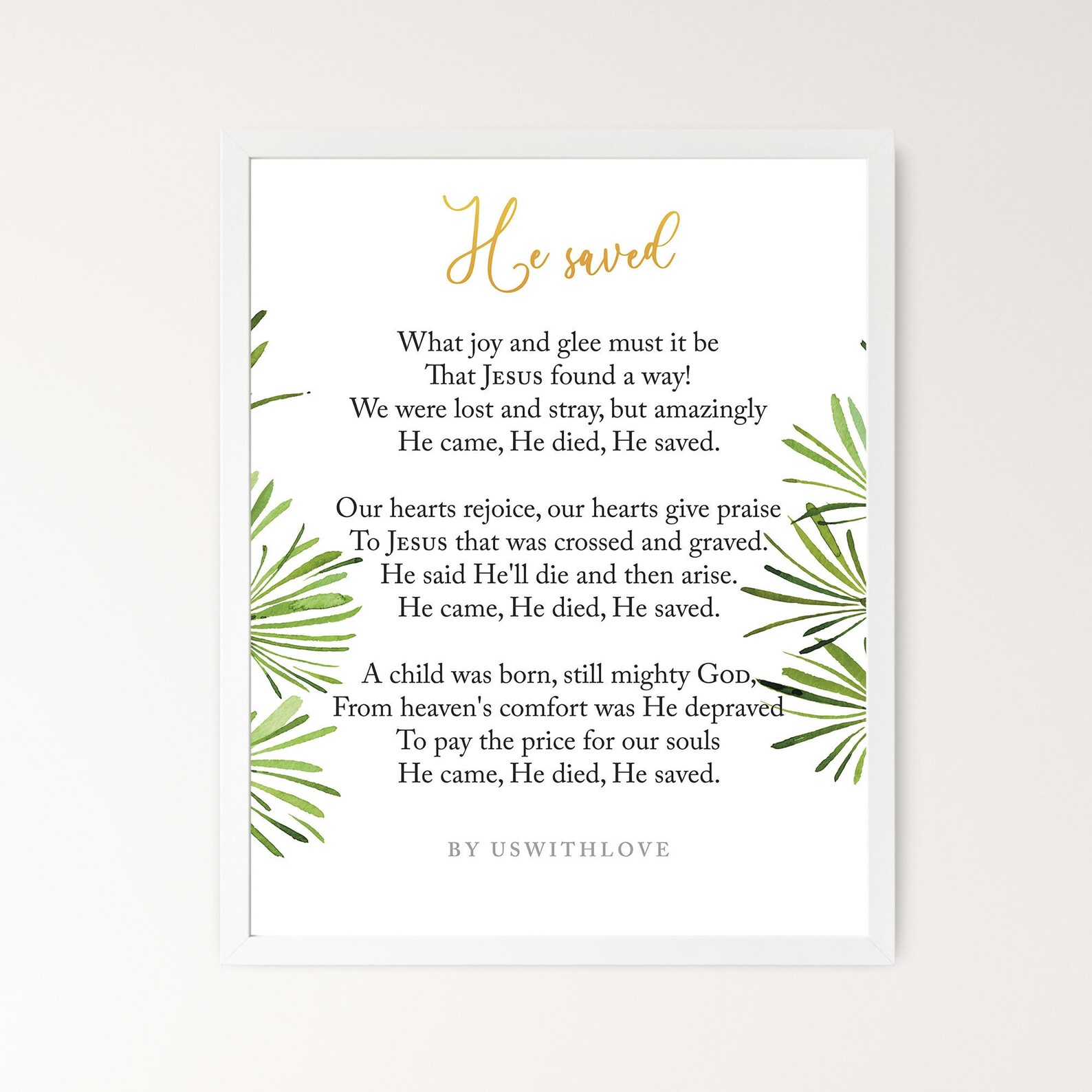 Original Christian Artwork Poem About Easter, Typography Printable Art ...