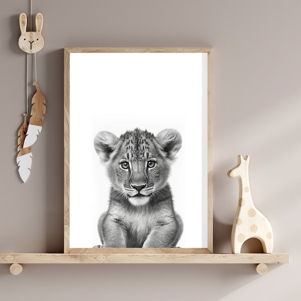 Baby Lion Print - Etsy