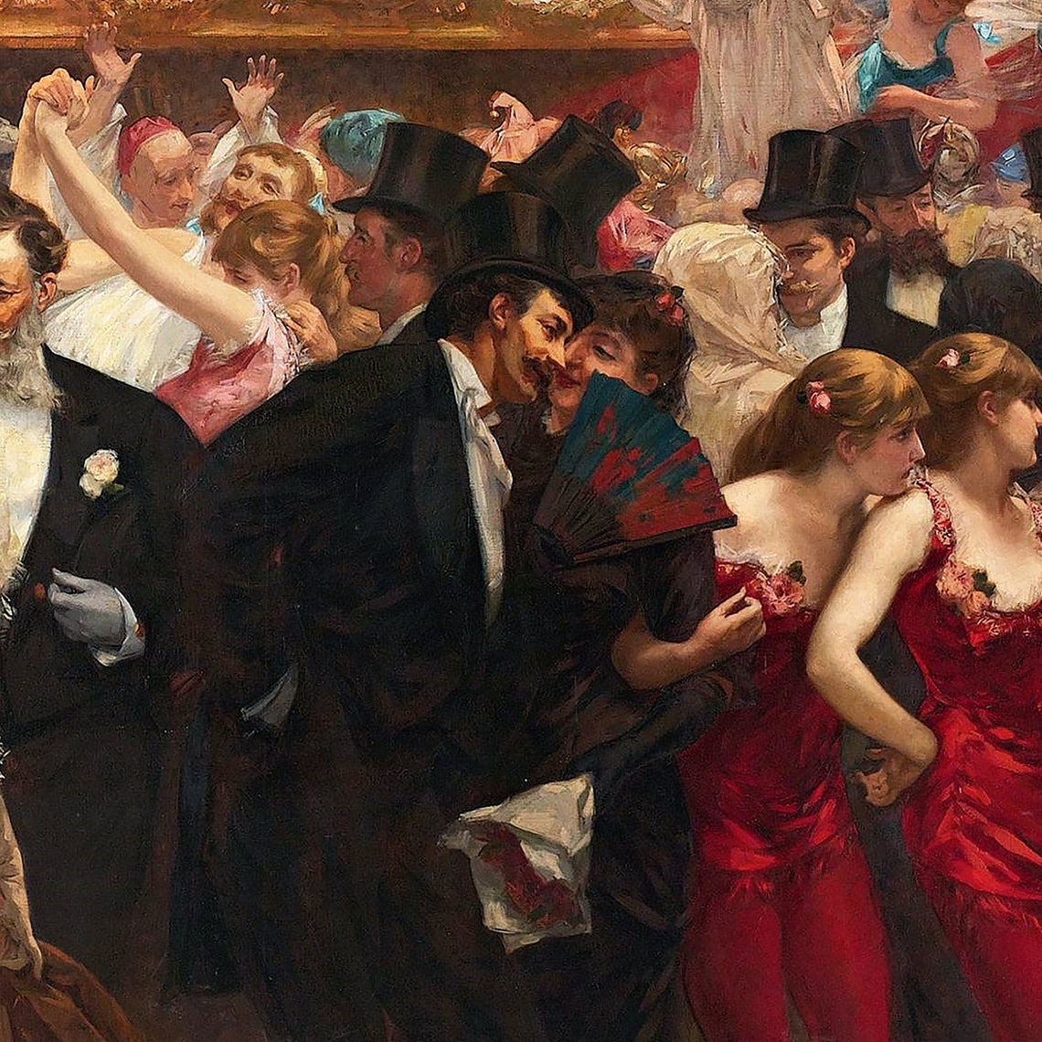 Masquerade Ball Room Painting, Classic Fine Art Prints, Vintage ...
