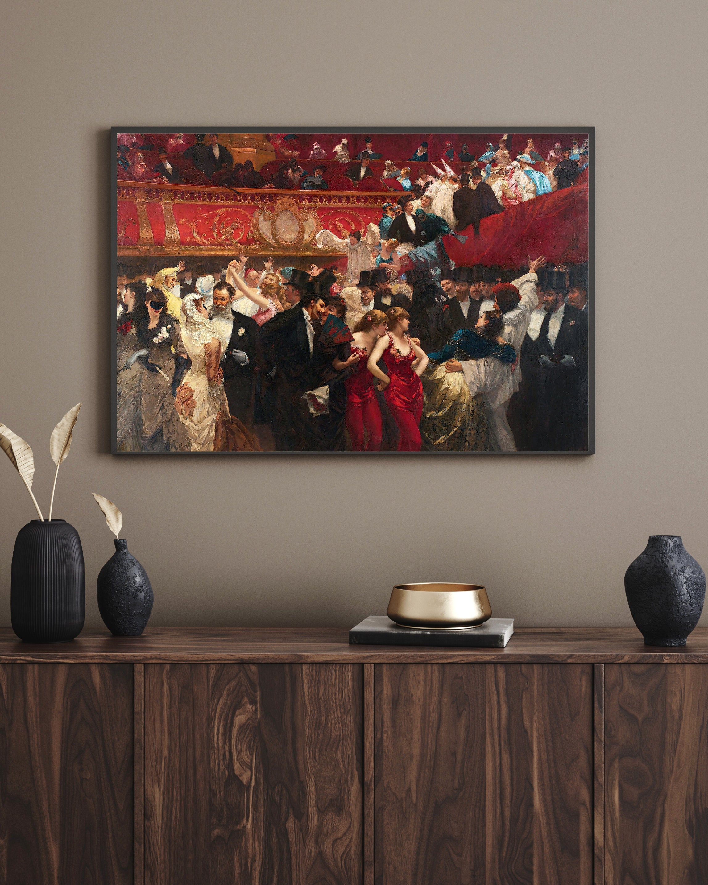 Masquerade Ball Room Painting, Classic Fine Art Prints, Vintage ...