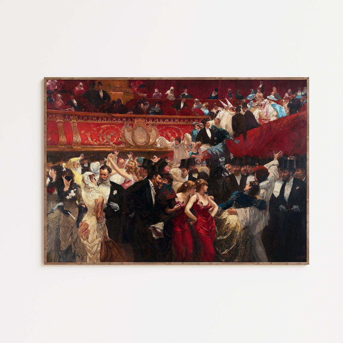 Masquerade Ball Room Painting, Classic Fine Art Prints, Vintage ...
