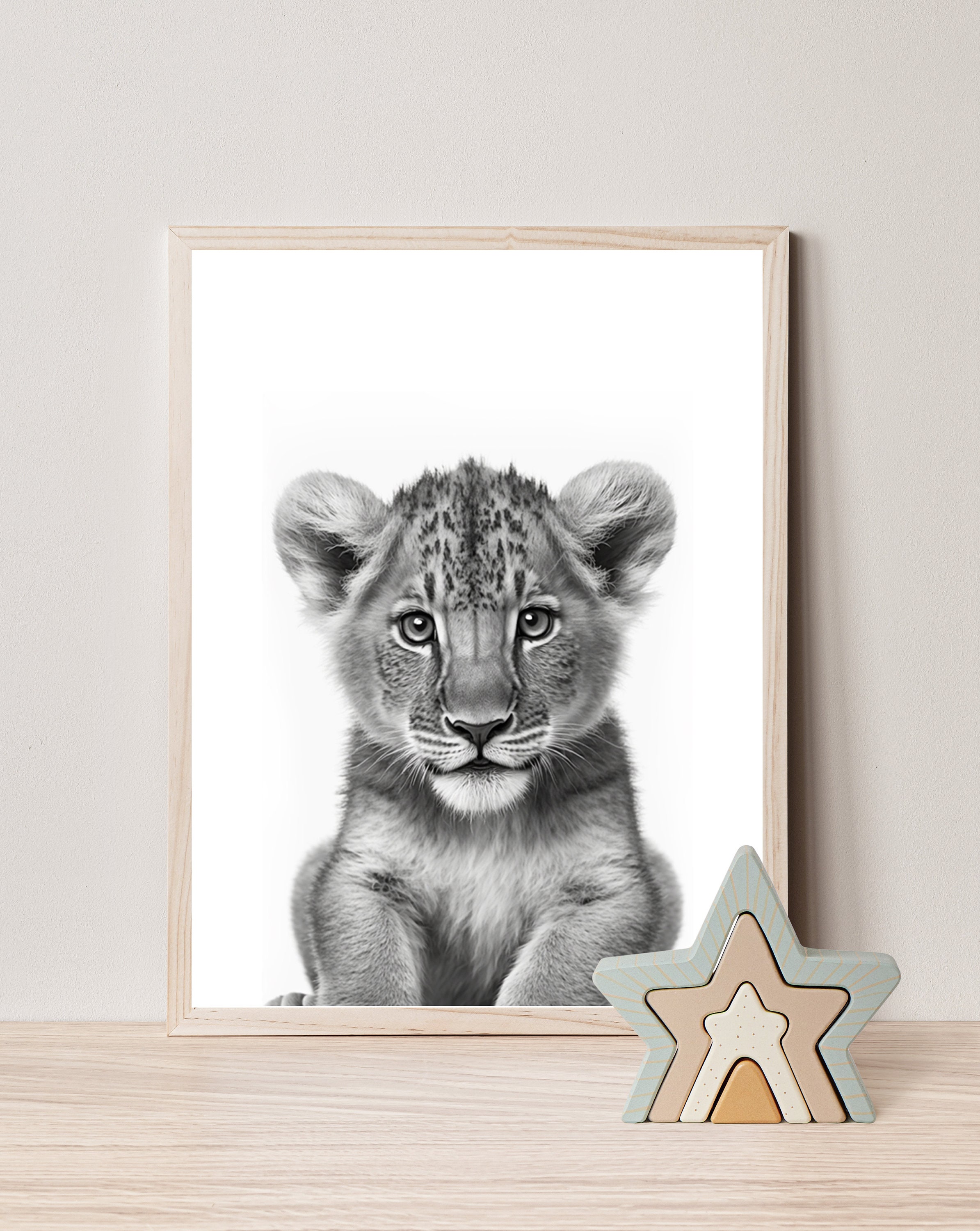 Baby Lion Wall Décor, Baby Lion Art, Printables Nursery, Safari Nursery ...
