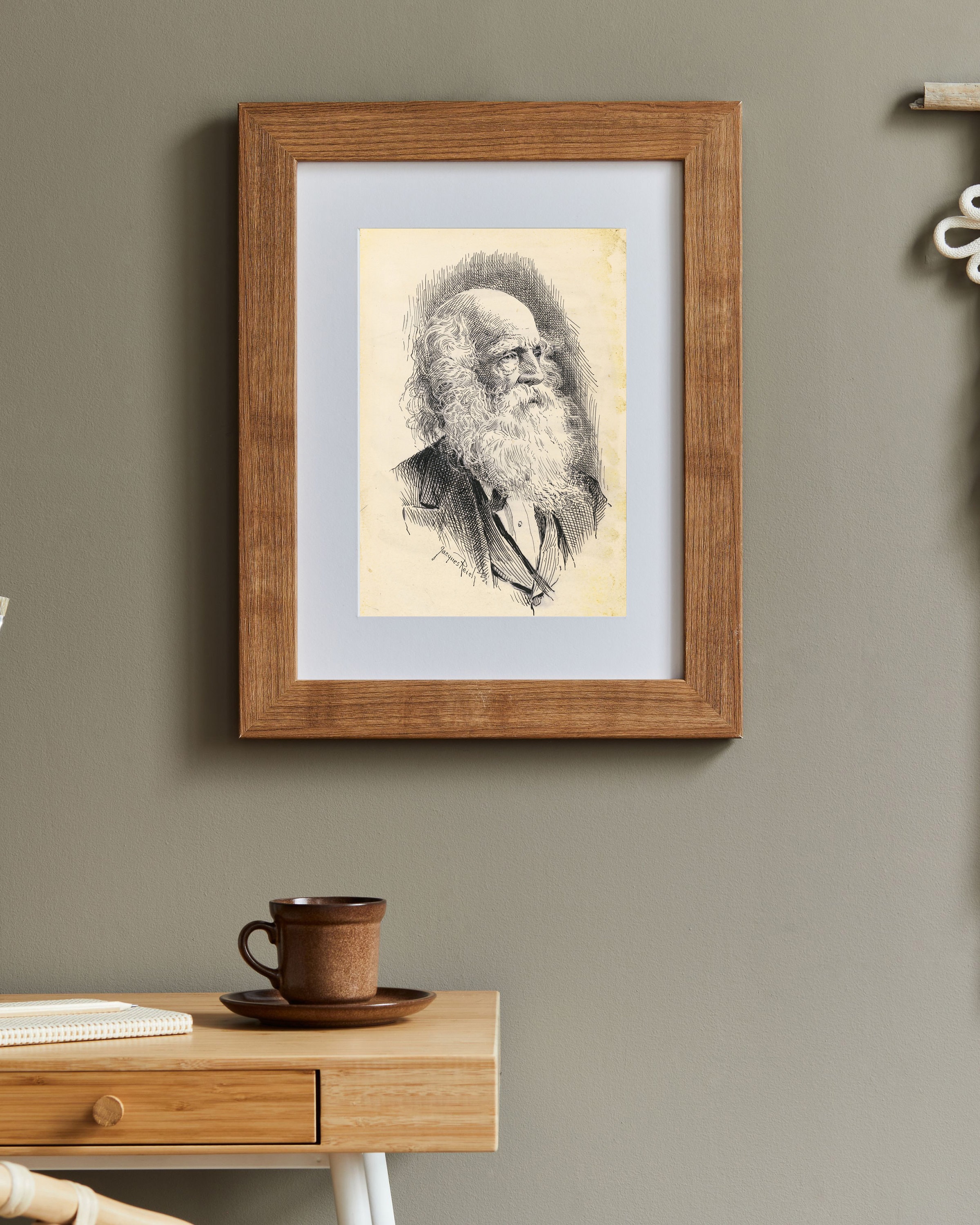 Vintage Sketch of Old Man, Printable Art, Antique Man Portrait Art ...