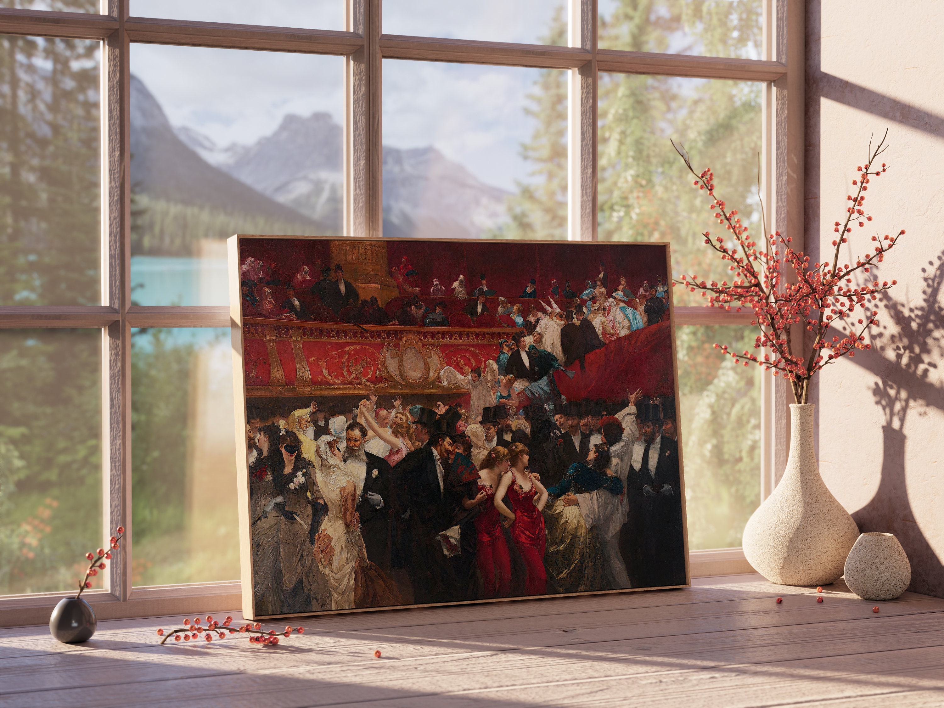 Masquerade Ball Room Painting, Classic Fine Art Prints, Vintage ...