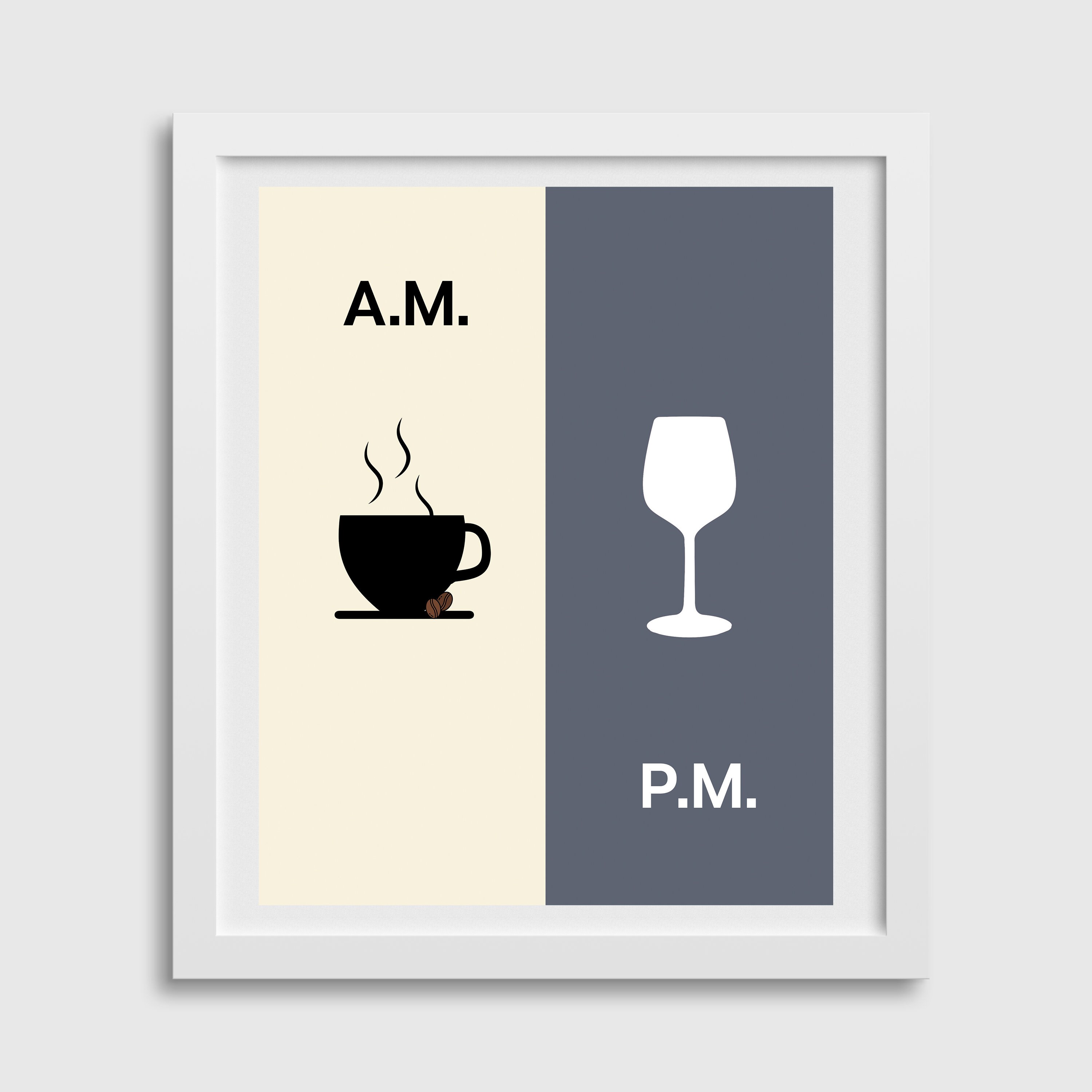Am Pm, Printable Art, Kitchen Decor, Coffee Decor, Coffee Wall Art ...