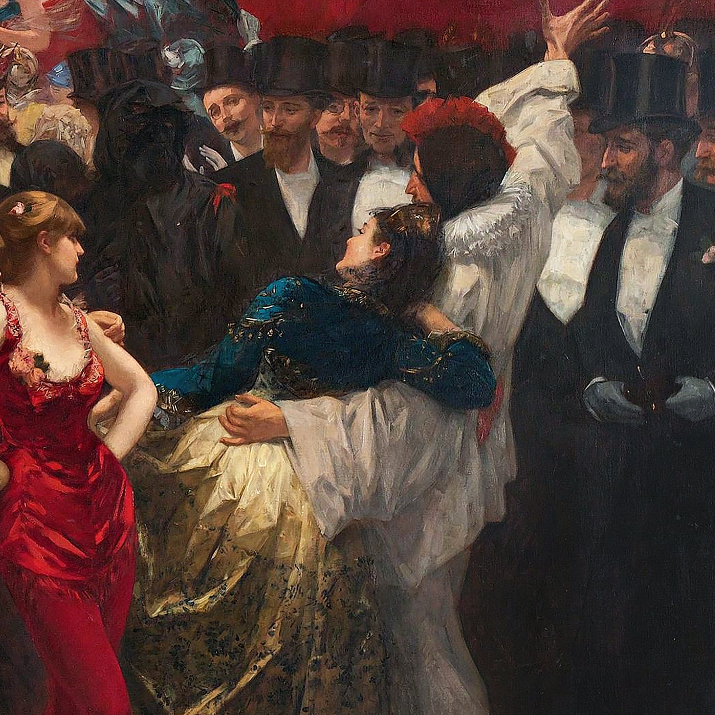 Masquerade Ball Room Painting, Classic Fine Art Prints, Vintage ...