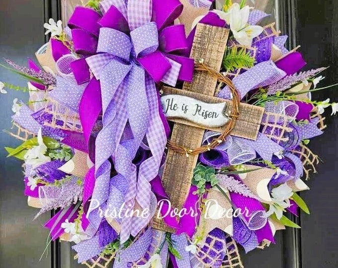 Easter Wreath, Easter, Easter Sign, Religious Wreath, Spring Wreath ...