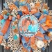 Fall Wreath Porch Decor, Fall Farmhouse Porch Decor, Cheetah and ...
