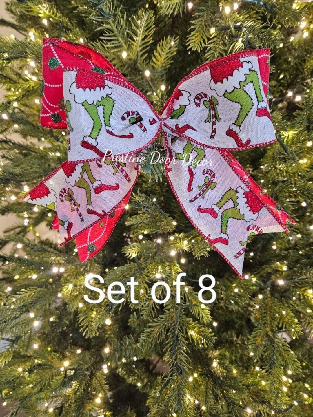 Christmas Bow Set, Green Monster Bow, Gift Bow, Christmas Decor ...