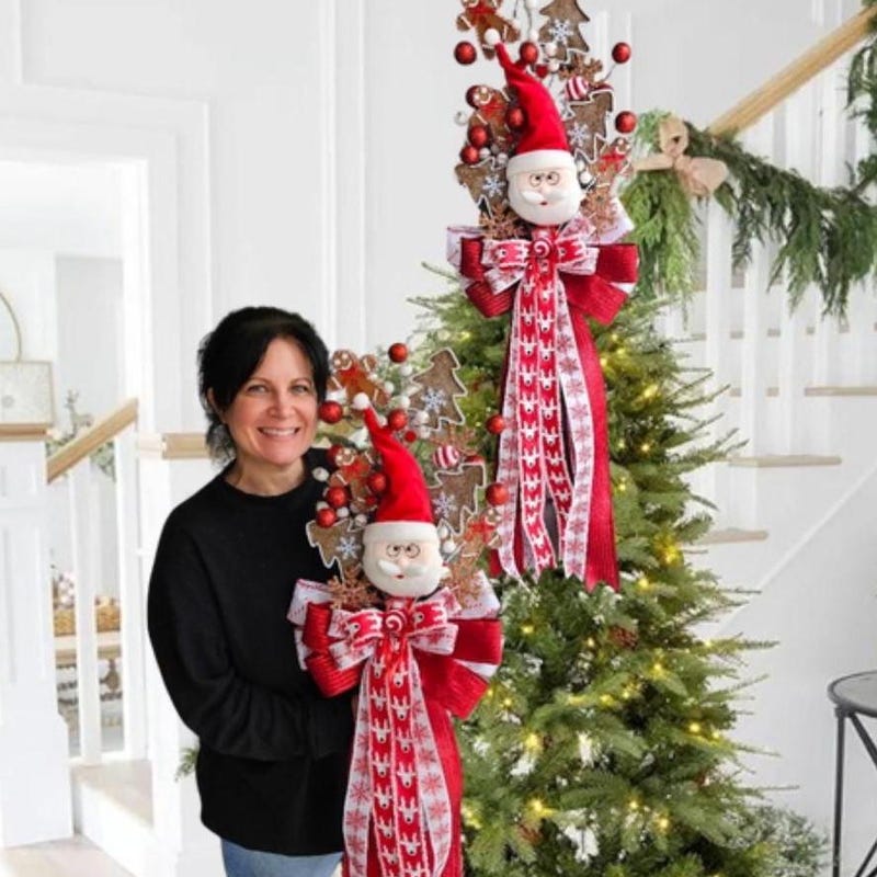 Santa Tree Topper - Etsy