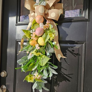 Easter Swag, Easter Swag for Front Door, Easter Swag Greenery Wreath ...