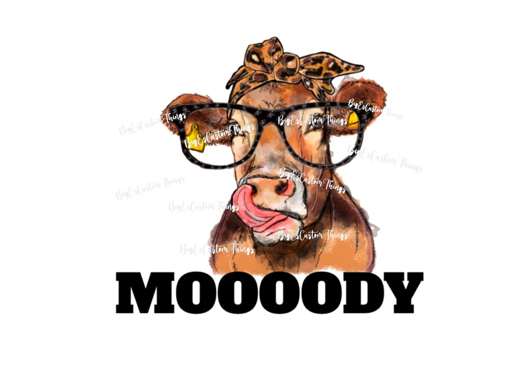 Mooody Cow Png - Etsy