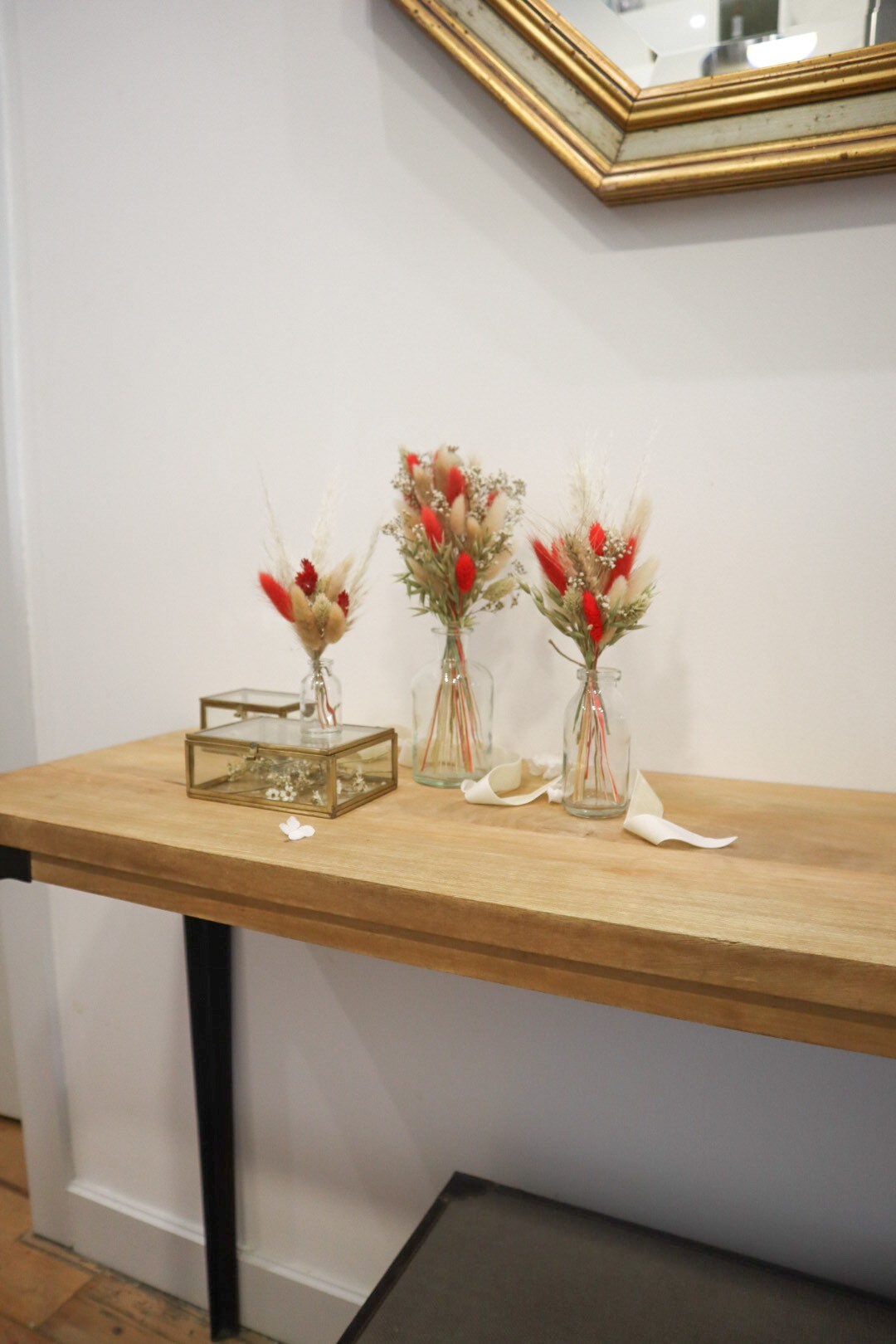 Bouquet of Red Dried Flowers With Soliflore - Etsy