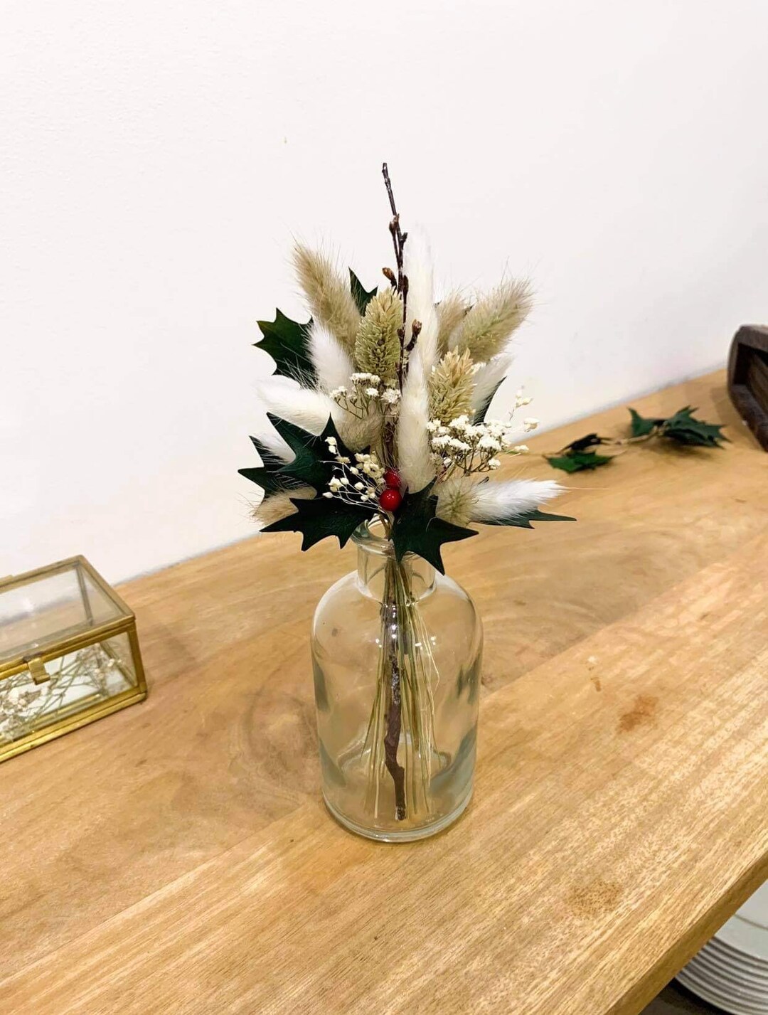 Christmas Special Dried Flower Bouquet With Soliflore - Etsy