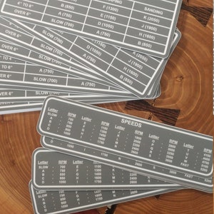 Shopsmith Mark V Speed Chart Stickers - Etsy