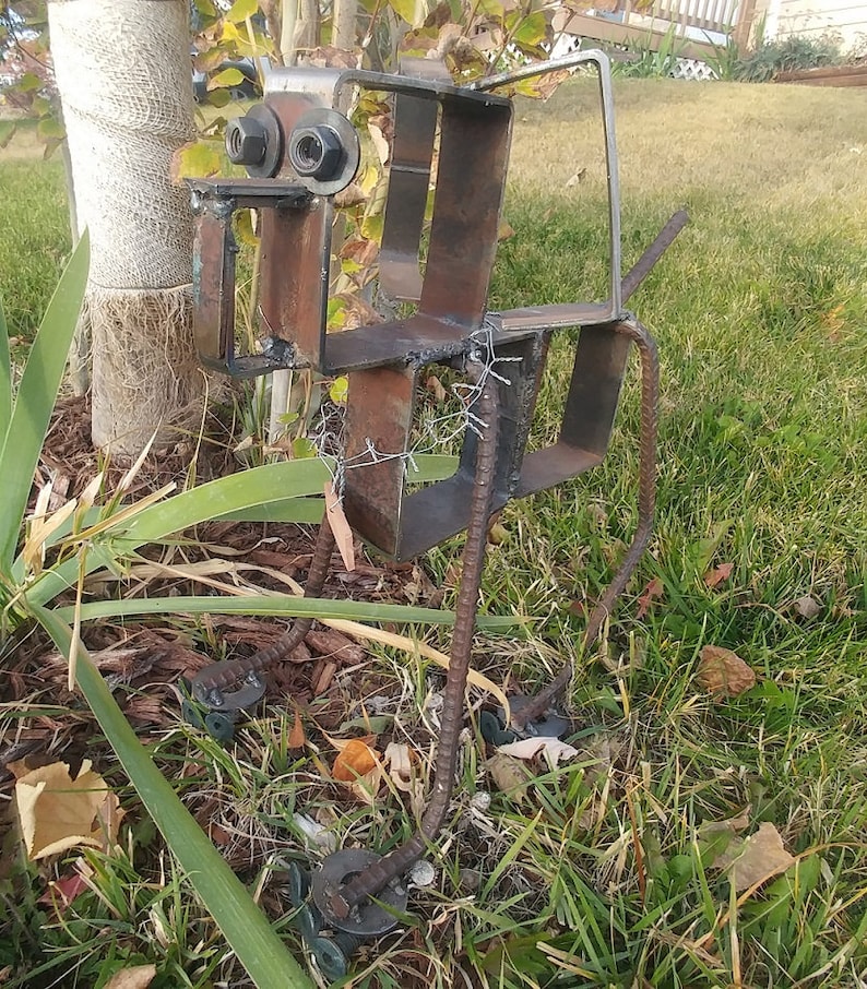 Low Maintenance Pets Scrap Metal Dog, Recycled Yard Art, Garden ...