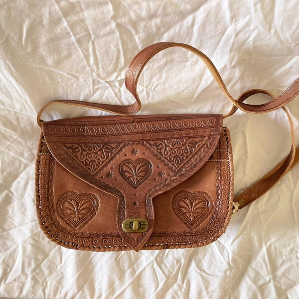 Moroccan Leather Bag - Etsy